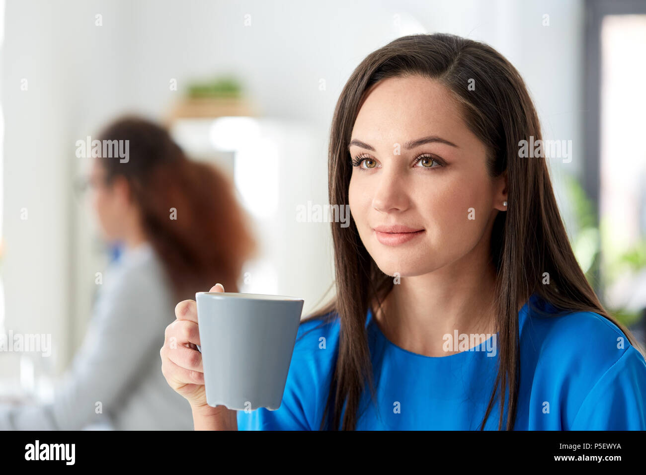 Tea break office hi-res stock photography and images - Alamy