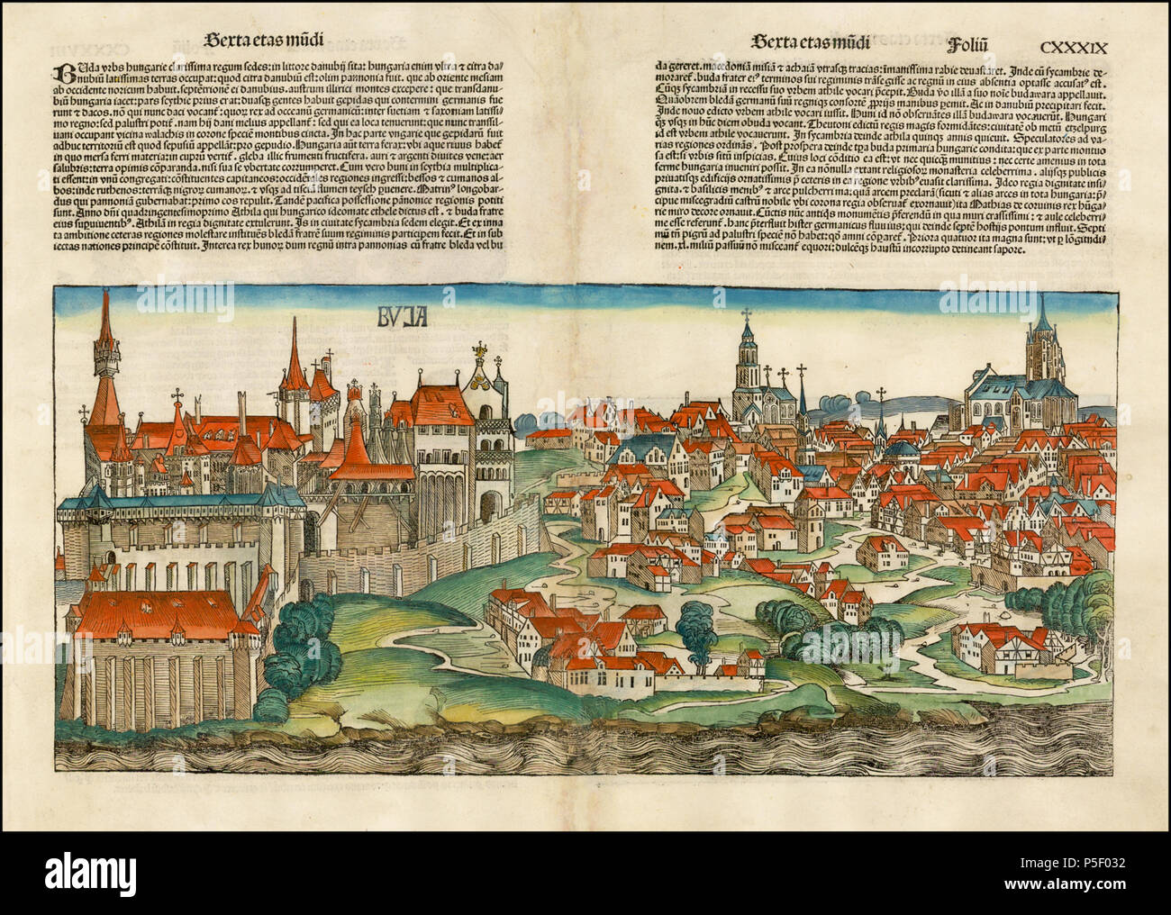 Hungary buda map hi-res stock photography and images - Alamy