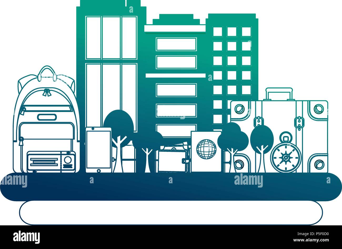 building exterior with set icons Stock Vector Image & Art - Alamy