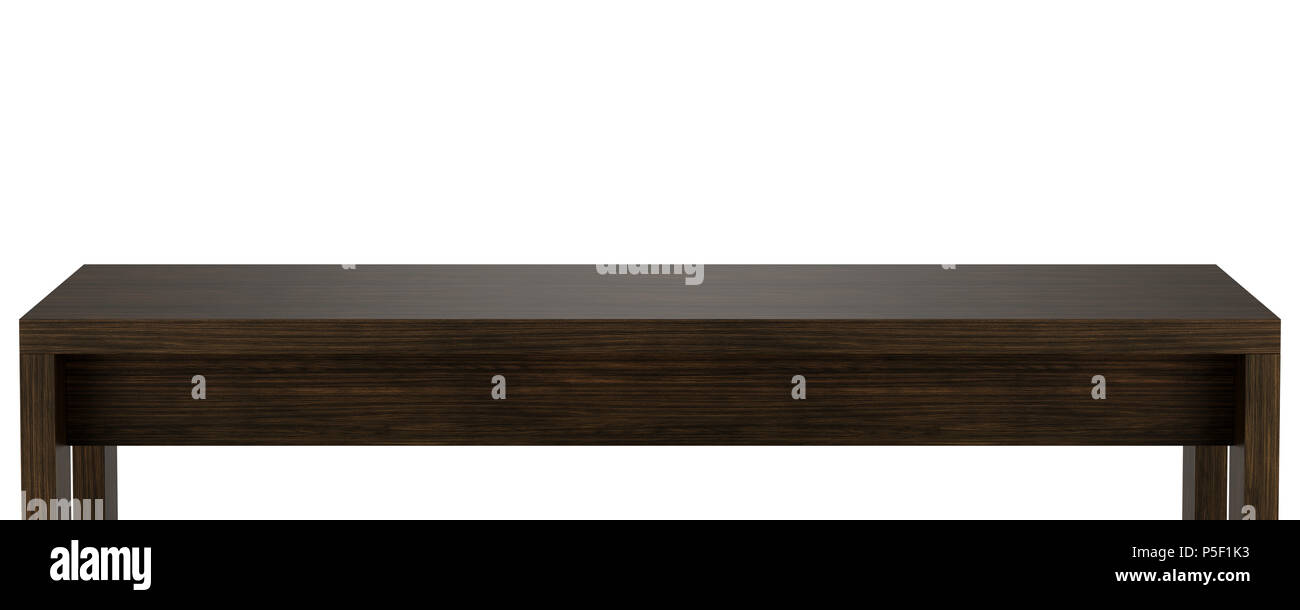 wooden table top template isolated on white background. 3d illustration ...