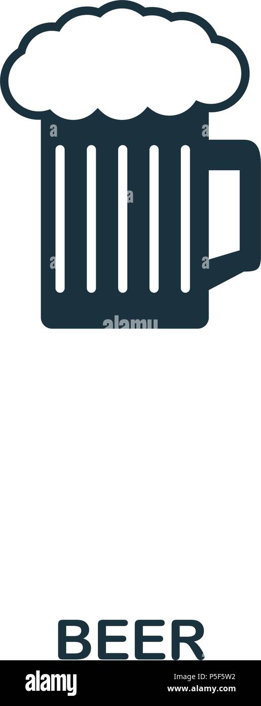 Beer icon. Line style icon design. UI. Illustration of beer icon ...