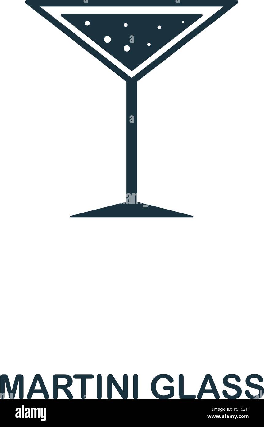 Martini Glass icon. Line style icon design. UI. Illustration of martini ...