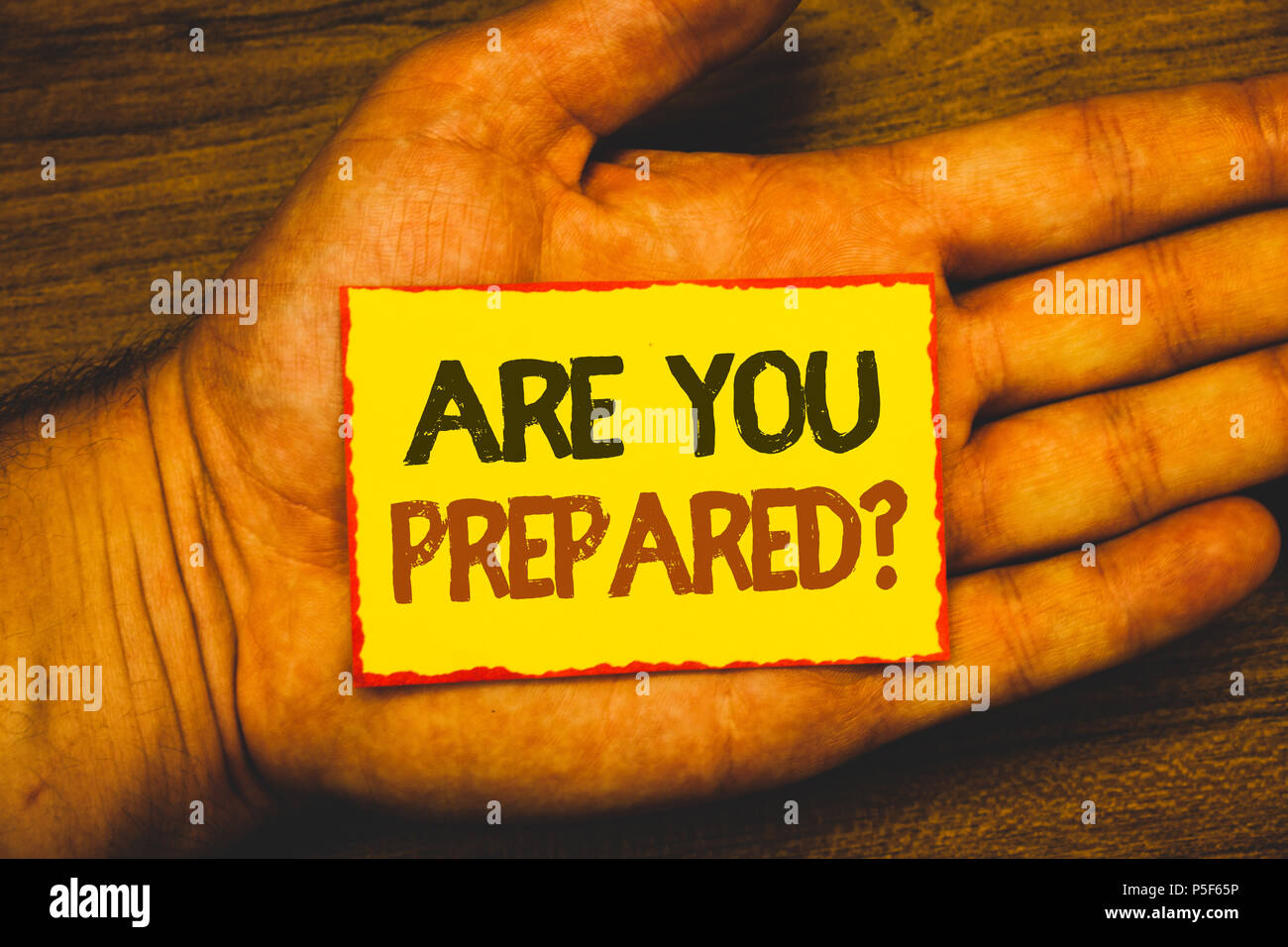 Conceptual hand writing showing Are You Prepared Question. Business ...