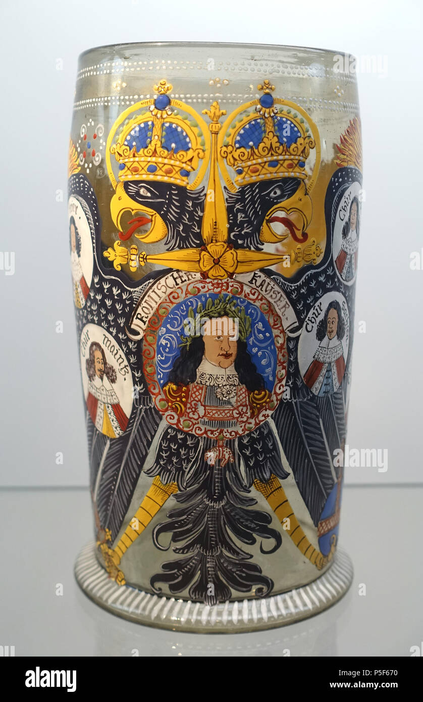 181 Beer glass with portraits of the Holy Roman Emperor and Prince ...