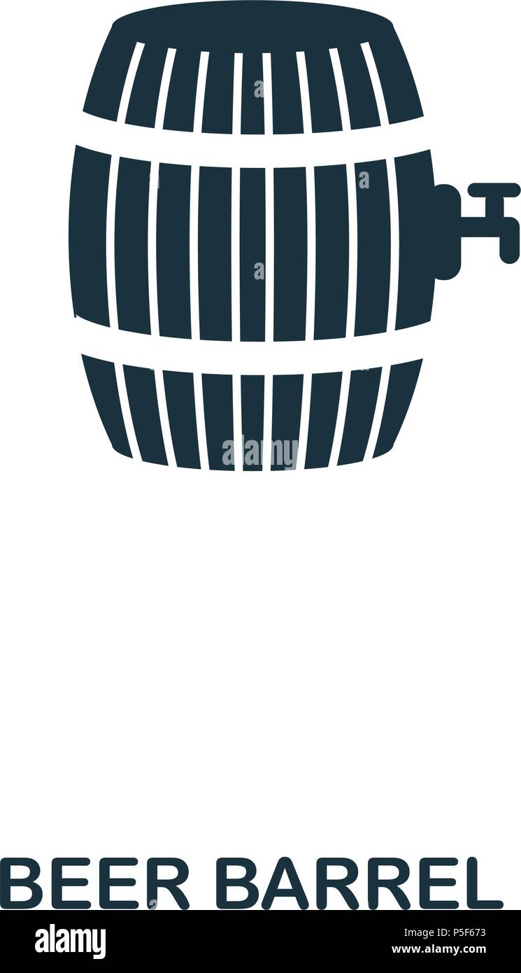 Beer Barrel icon. Line style icon design. UI. Illustration of beer ...