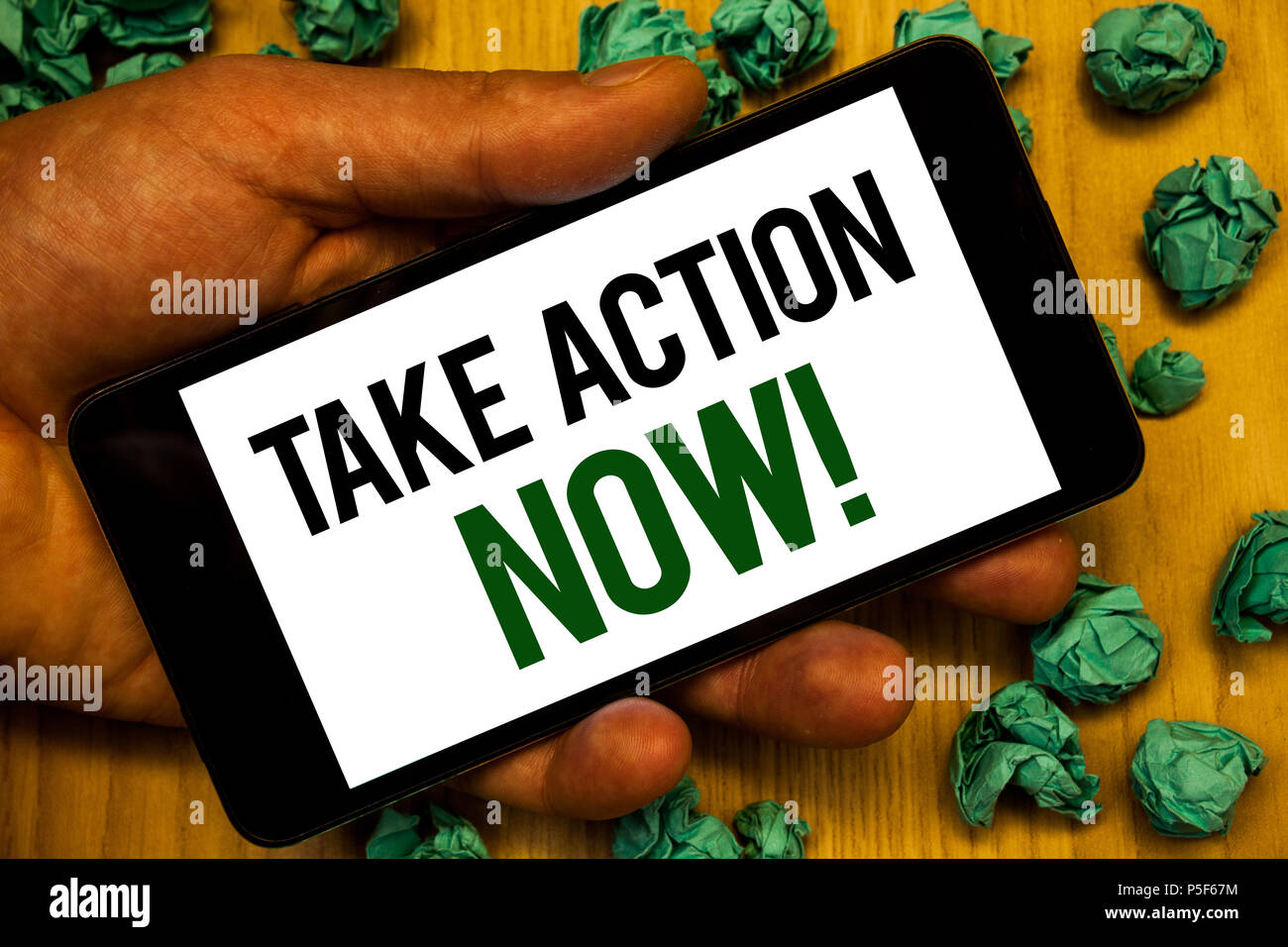 Handwriting text Take Action Now Motivational Call. Concept meaning ...