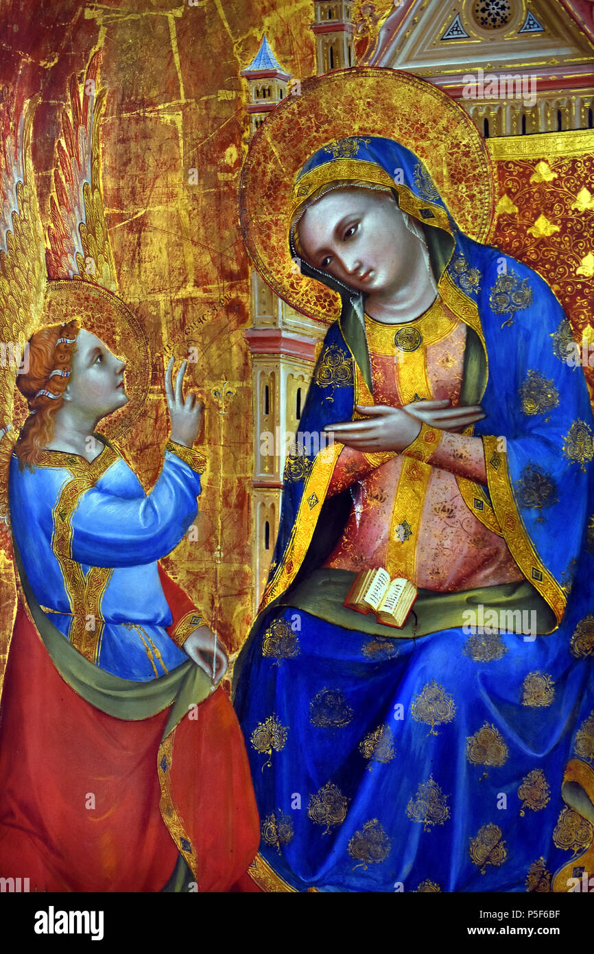 Annunciation by LORENZO VENEZIANO 1356 - 1372 Polyptych of the ...