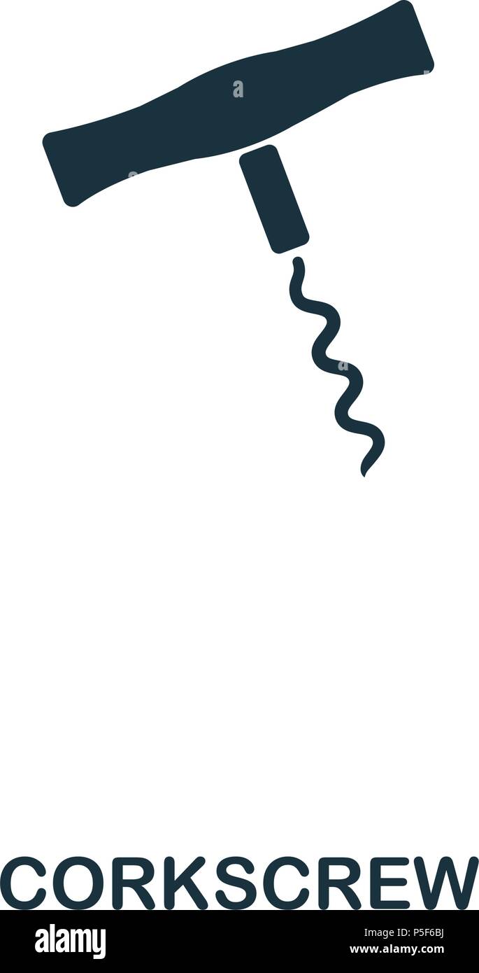 Corkscrew icon. Line style icon design. UI. Illustration of corkscrew ...