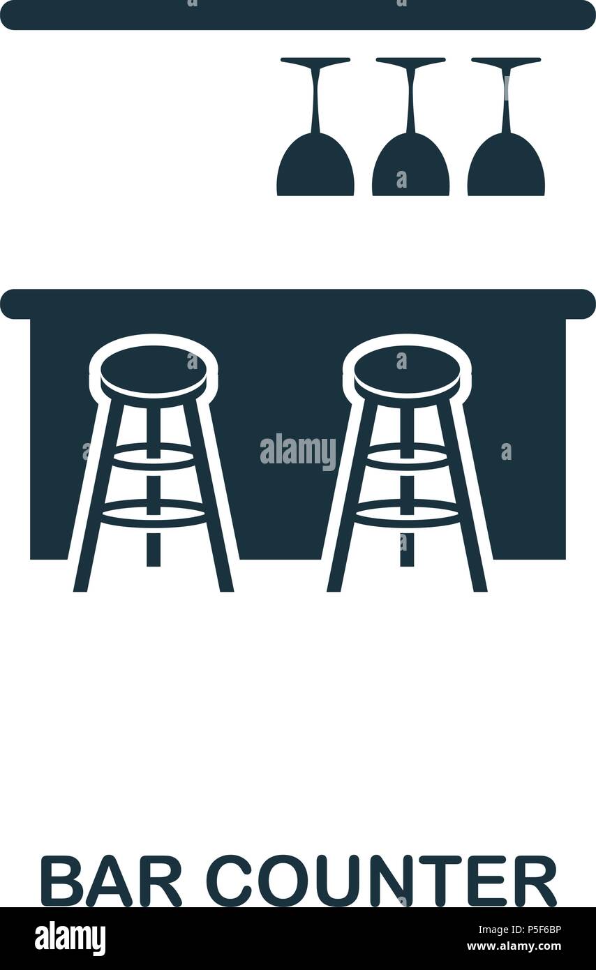 Bar Counter icon. Line style icon design. UI. Illustration of bar ...