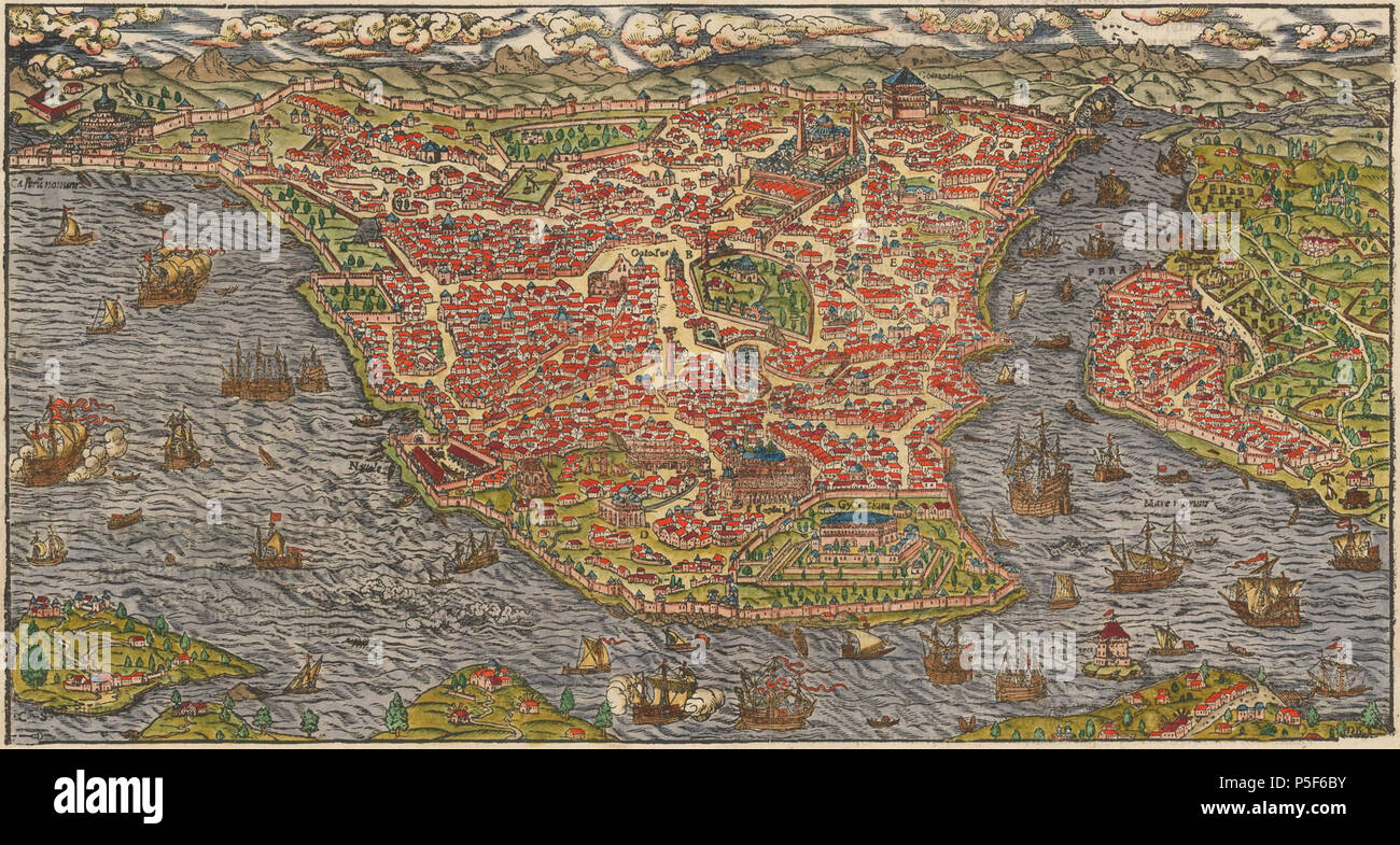 Old constantinople map hi-res stock photography and images - Alamy