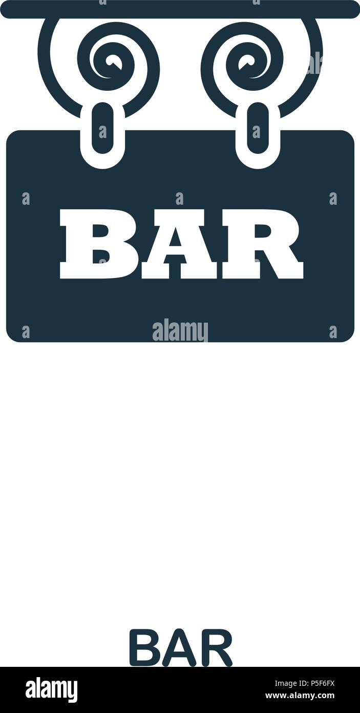 Bar icon. Line style icon design. UI. Illustration of bar icon ...