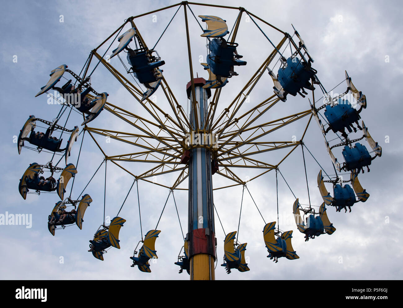 Whirly Bird ride at the amusement and animal theme Ocean Park in Hong ...