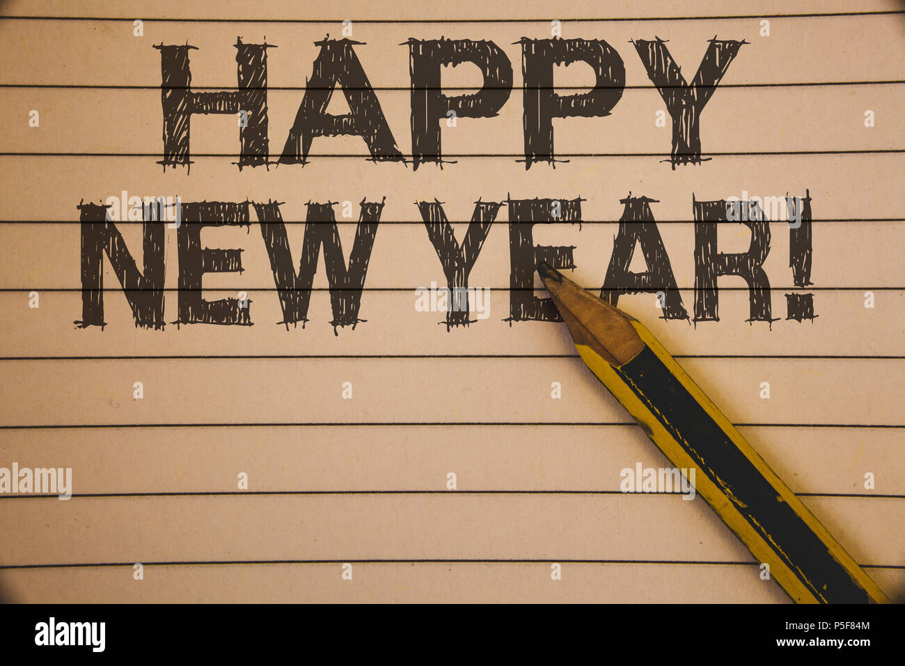 Writing note showing Happy New Year Motivational Call. Business photo ...