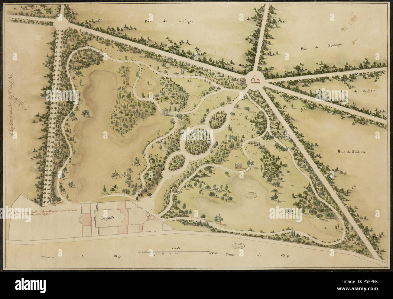 map of Bagatelle by Blaikie 161 Bagatelle Blaikie Stock Photo - Alamy