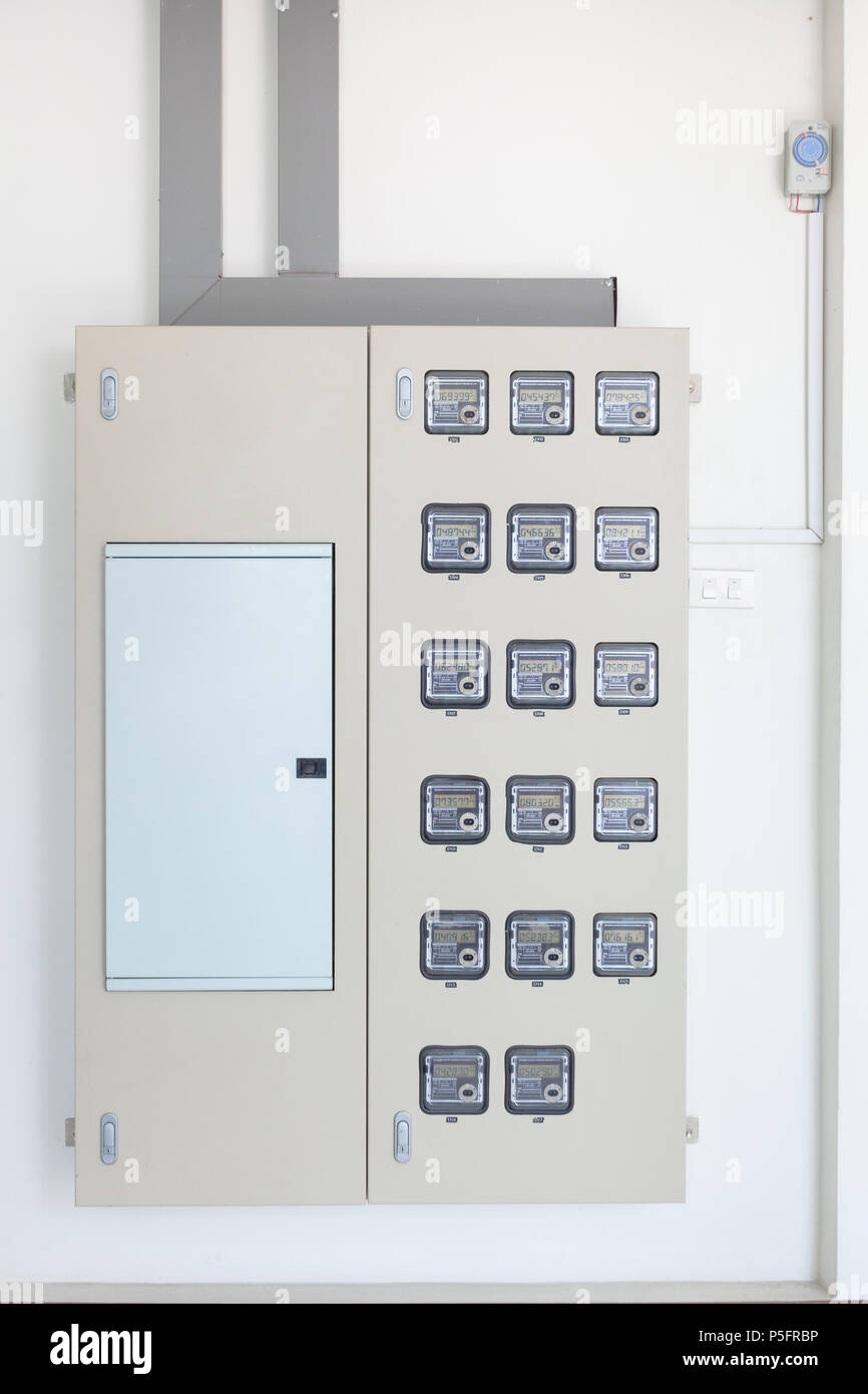 Electric meter for buildings or commercial buildings Stock Photo - Alamy