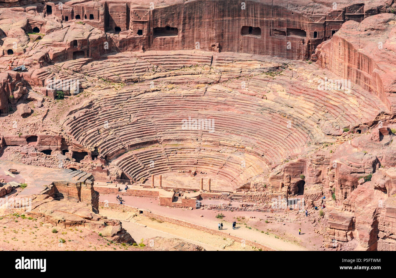 Roman Theater in the Lost City of Petra, Jordan Stock Photo - Alamy