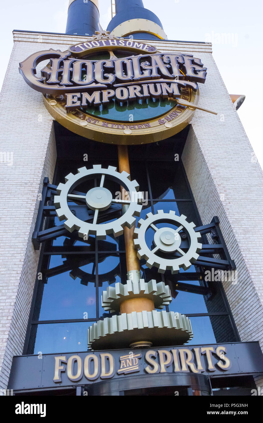 Orlando, USA - May 8, 2018: Charlie Chocolate Emporium in the Universal ...
