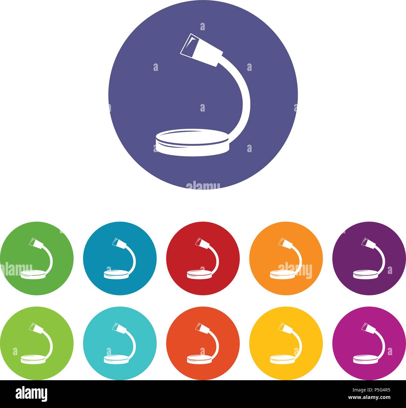 Table microphone icons set vector color Stock Vector Image & Art - Alamy