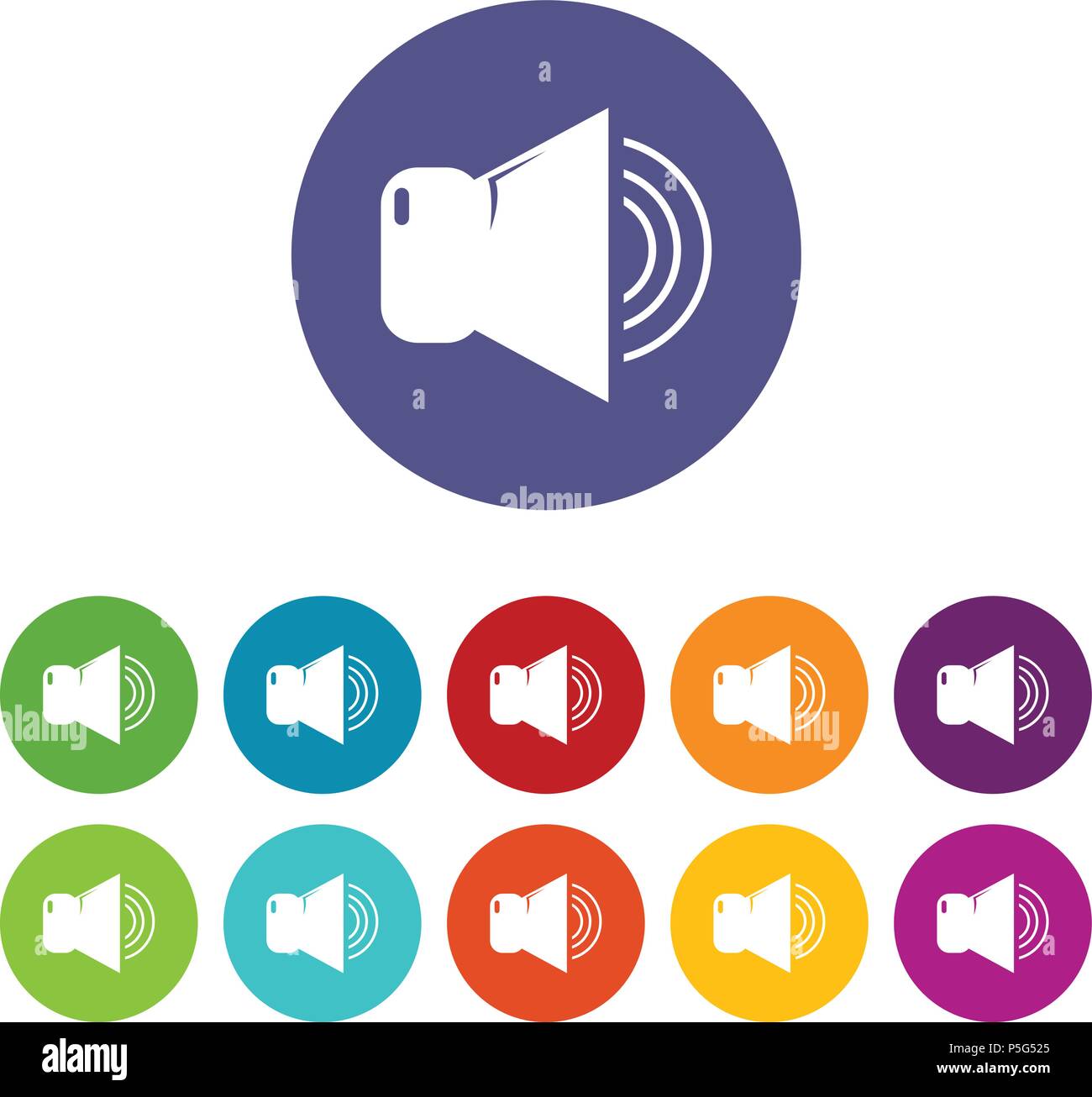 Volume up icons set vector color Stock Vector Image & Art - Alamy