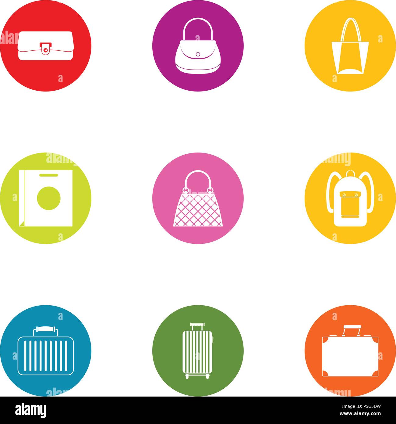 Kit icons set, flat style Stock Vector Image & Art - Alamy