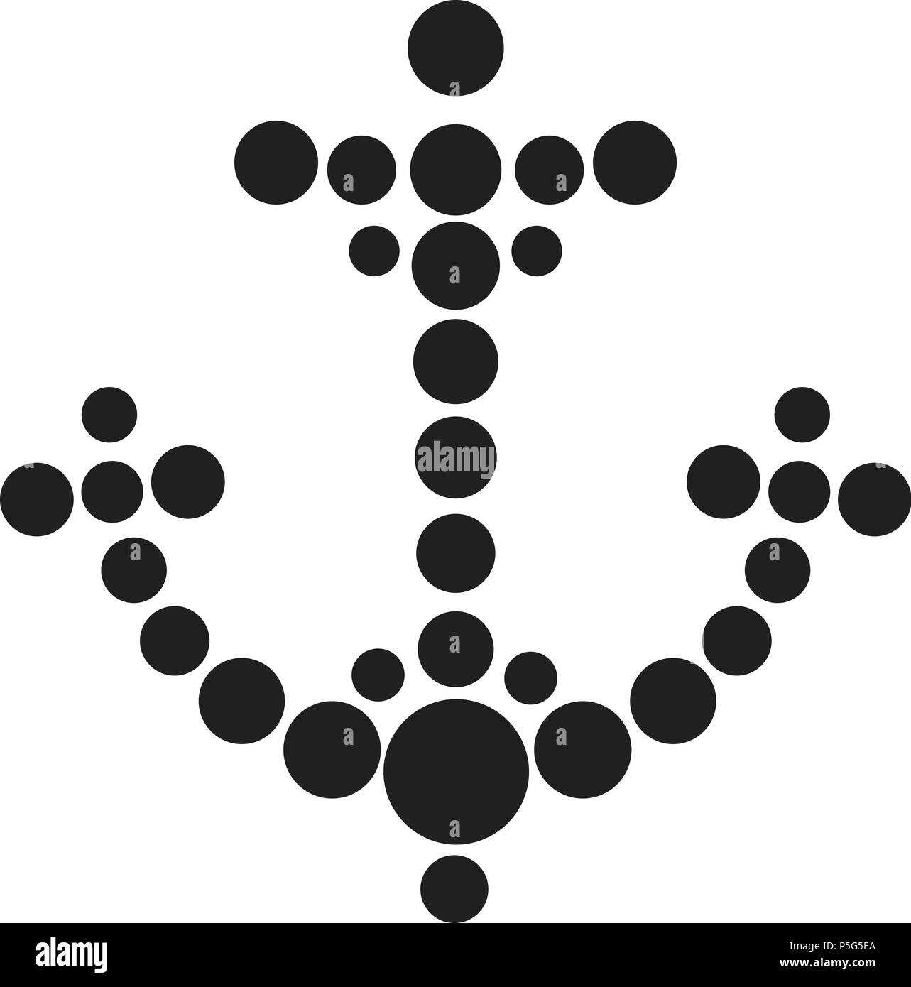 Anchor from points icon, simple style Stock Vector Image & Art - Alamy