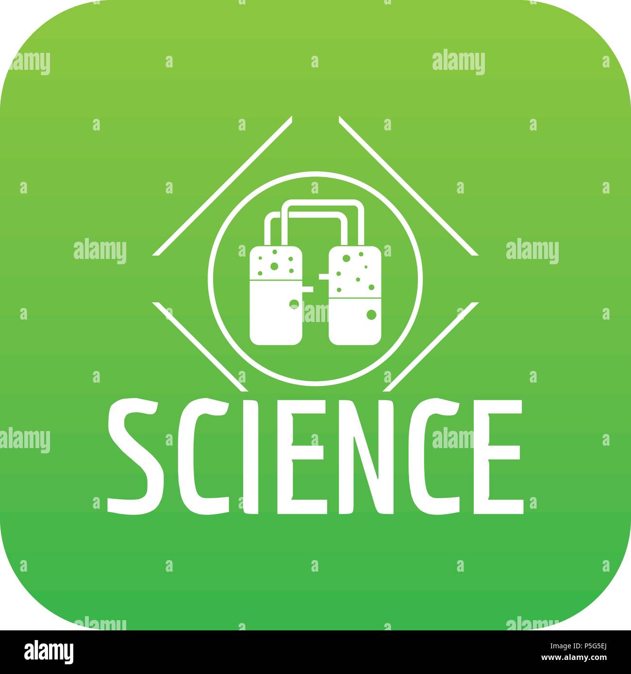 Experiment center icon green vector Stock Vector Image & Art - Alamy