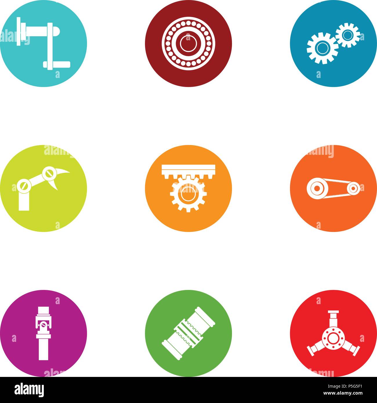 Handler icons set, flat style Stock Vector Image & Art - Alamy