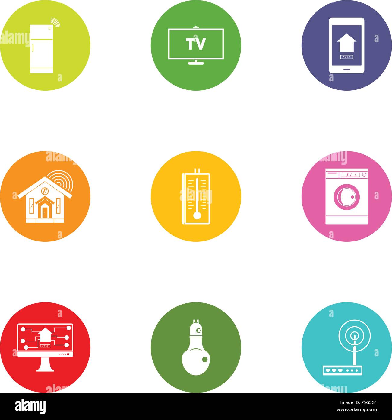 High qualification icons set, flat style Stock Vector Image & Art - Alamy