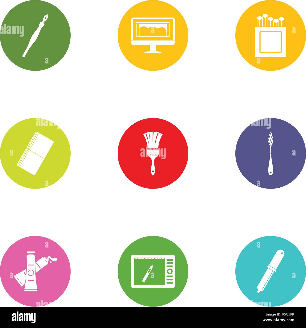 Method icons set, flat style Stock Vector Image & Art - Alamy