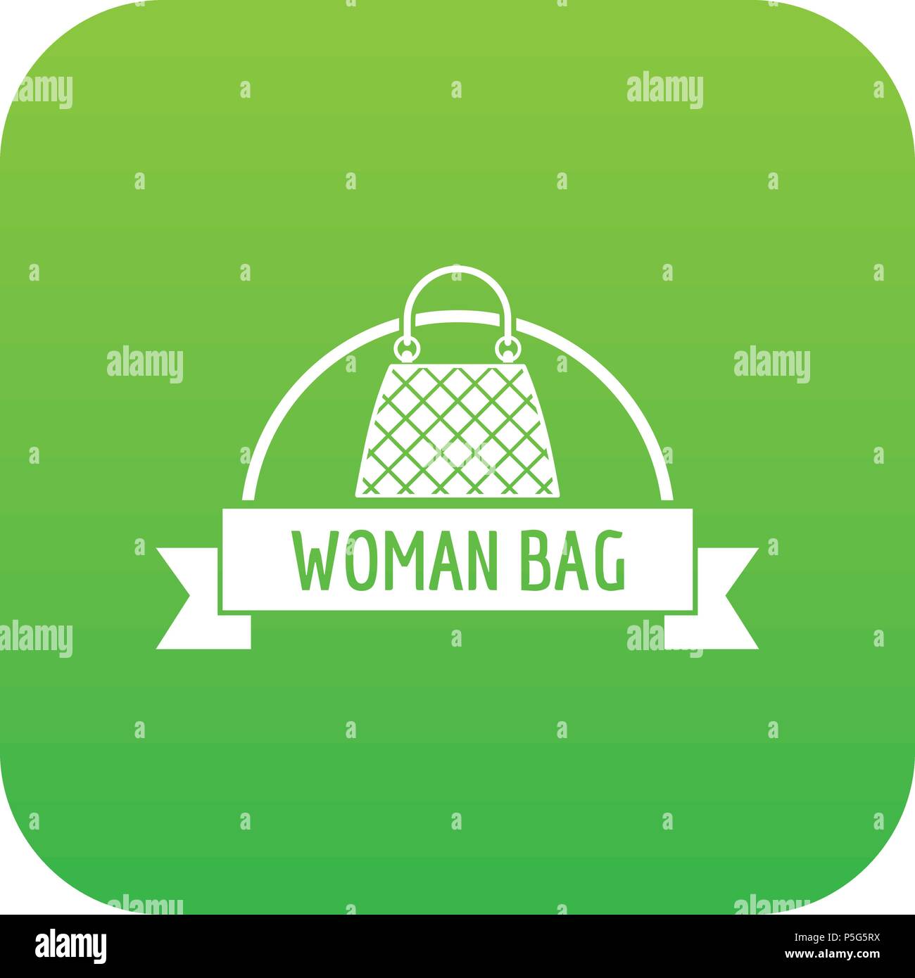 Woman bags icon green vector Stock Vector Image & Art - Alamy