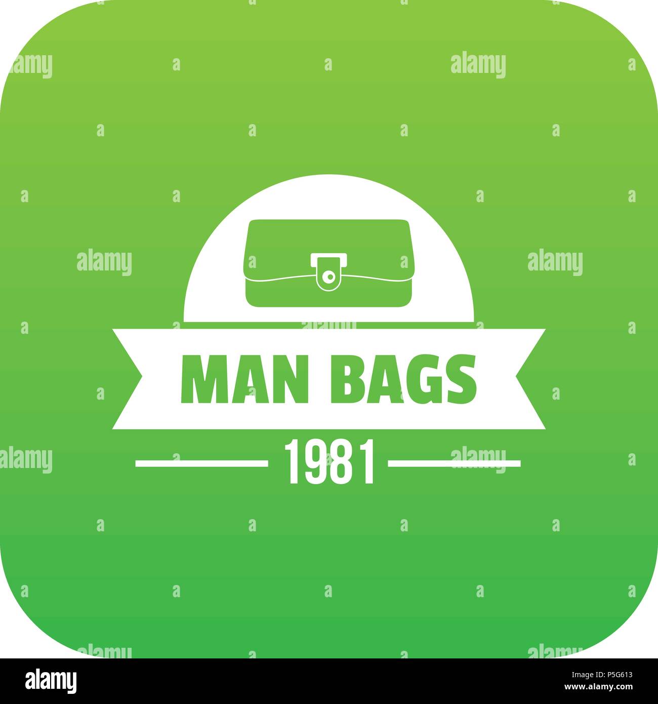 Man bags icon green vector Stock Vector Image & Art - Alamy