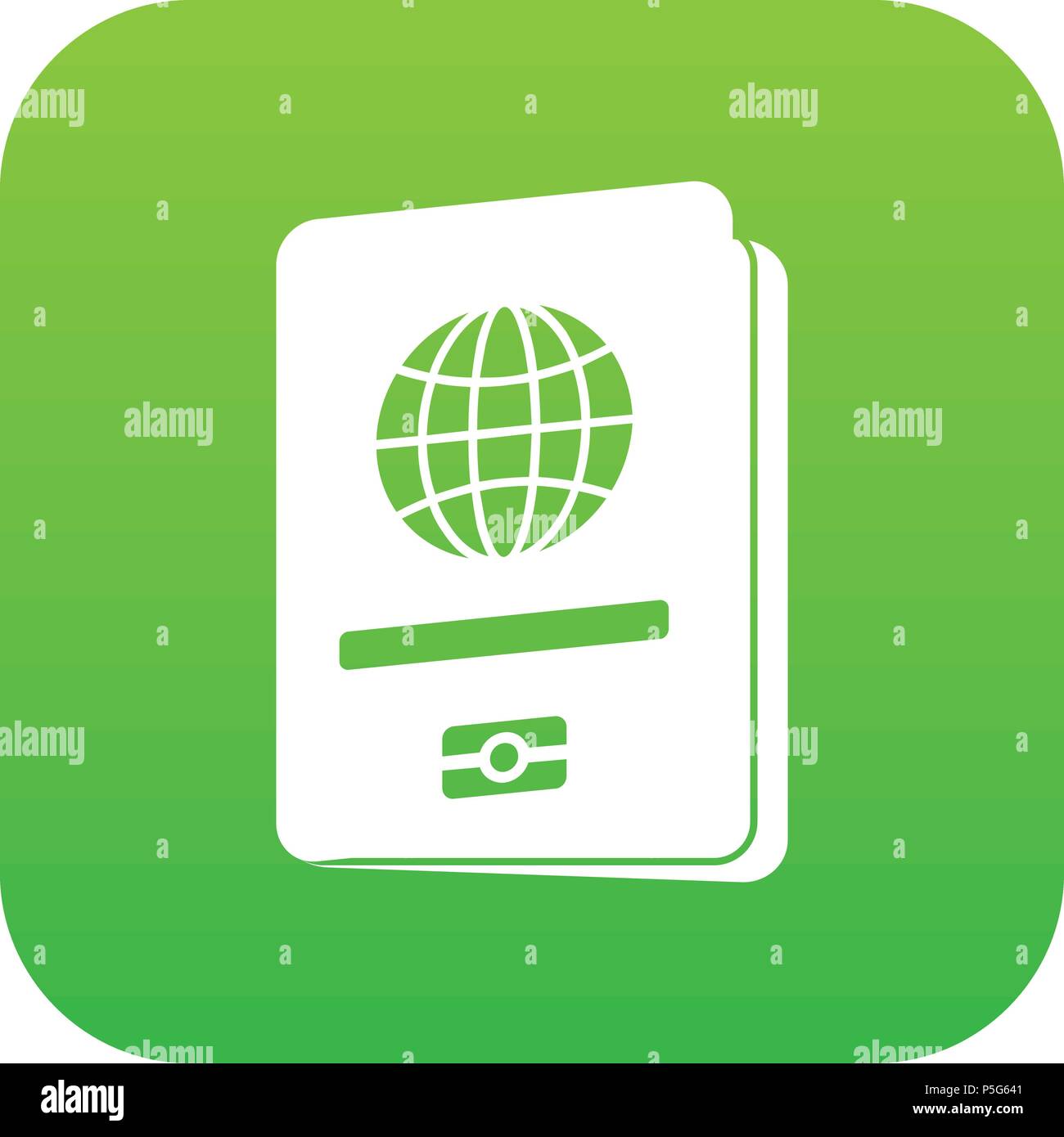 Passport icon digital green Stock Vector Image & Art - Alamy