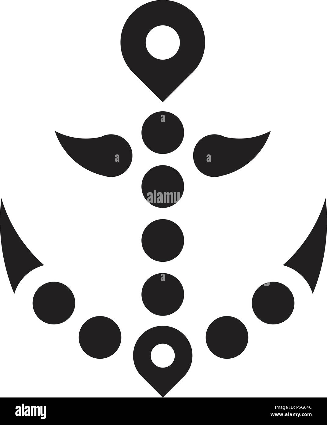 Points anchor icon, simple style Stock Vector Image & Art - Alamy