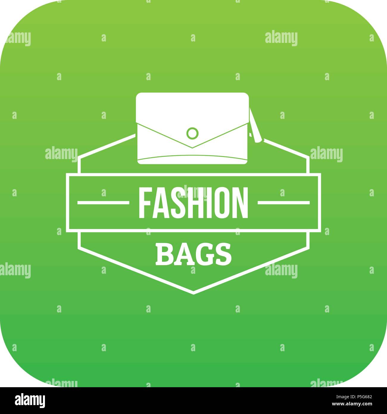 Fashion handbag icon green vector Stock Vector Image & Art - Alamy