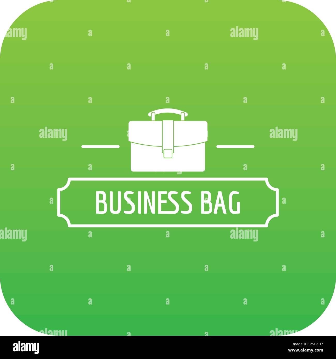 Business bags icon green vector Stock Vector Image & Art - Alamy