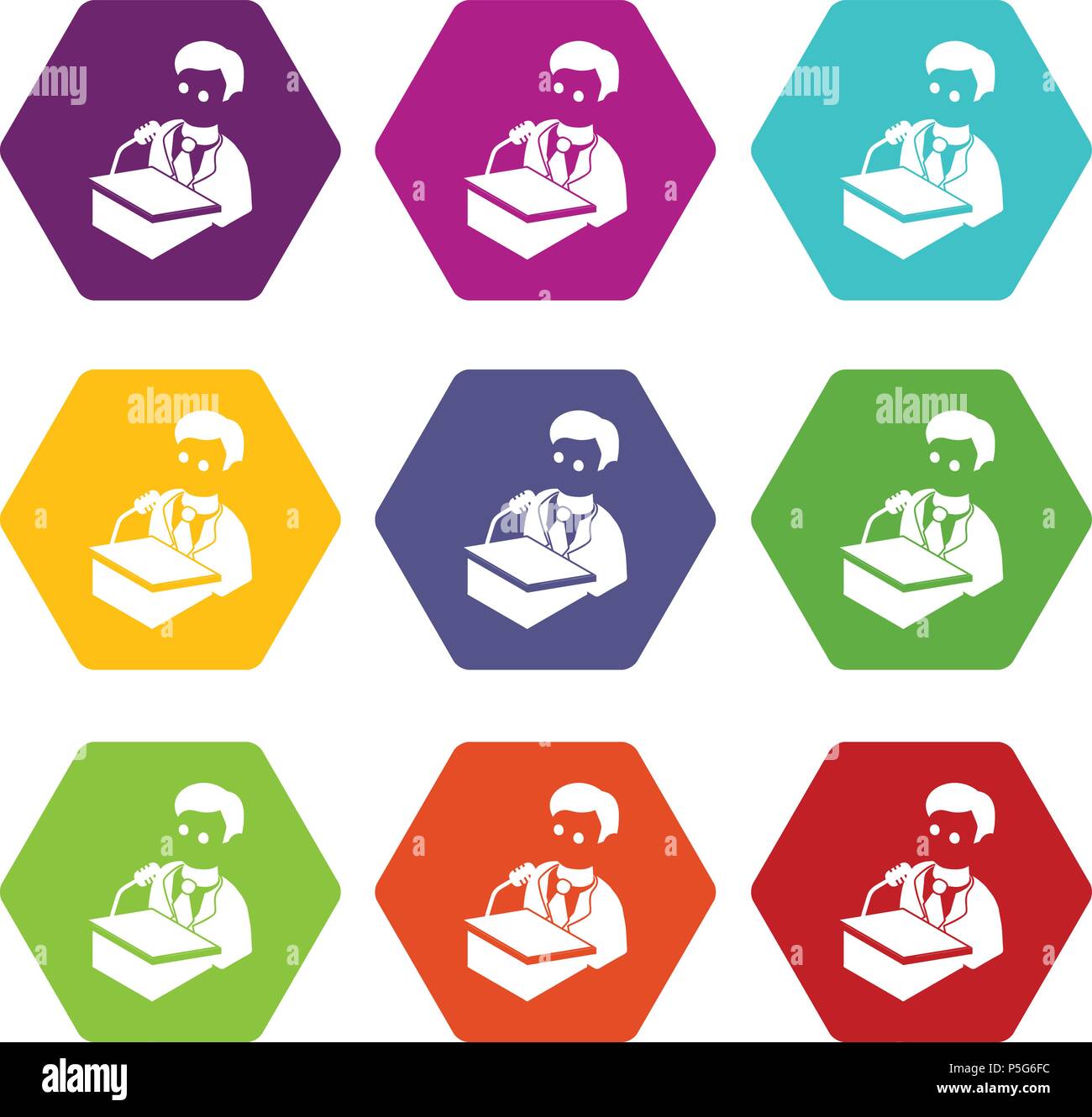 Election candidate icons set 9 vector Stock Vector Image & Art - Alamy