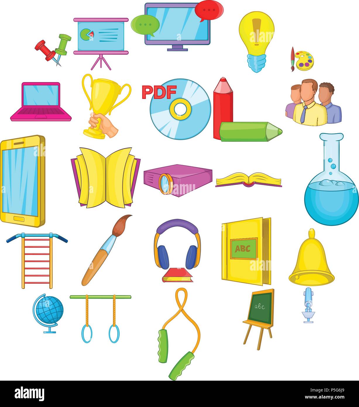 Awareness icons set, cartoon style Stock Vector Image & Art - Alamy