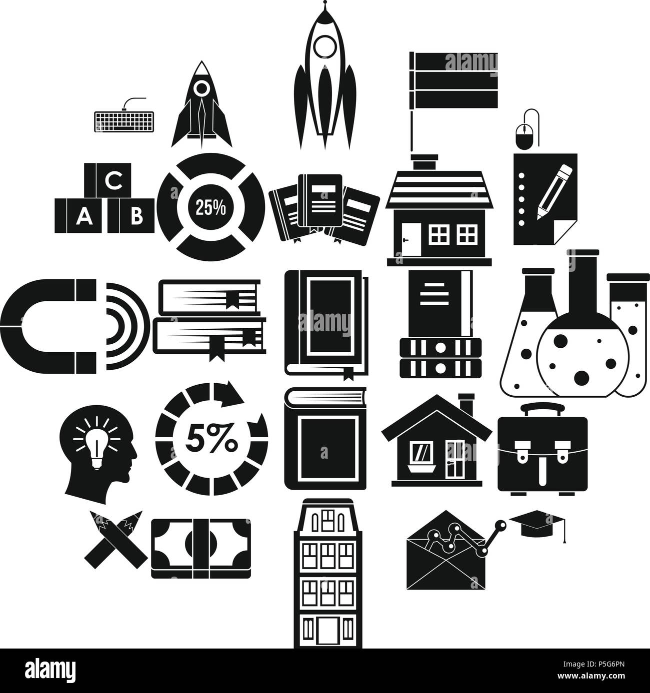 Discoverer icons set, simple style Stock Vector Image & Art - Alamy