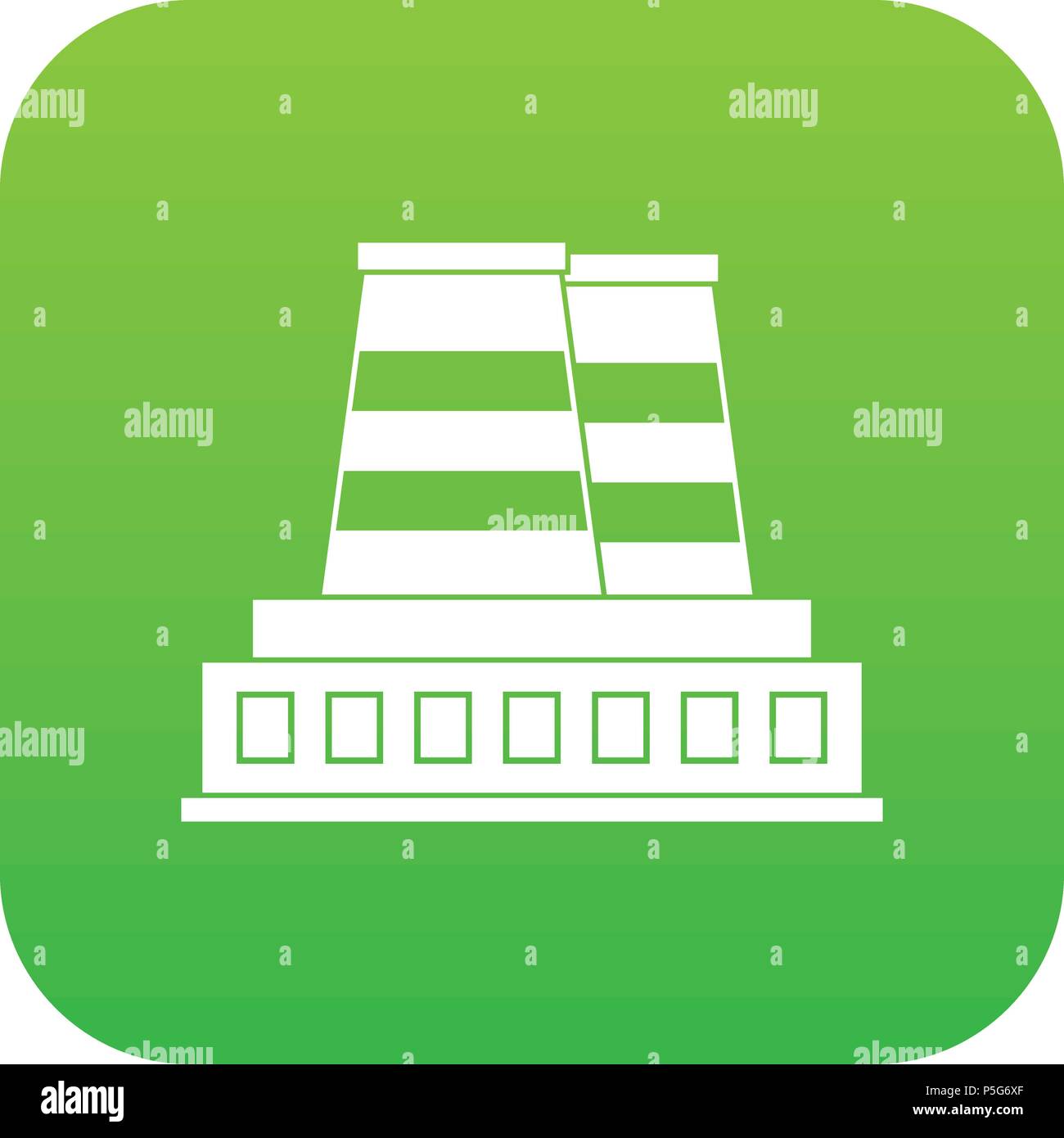 Manufacturing plant icon digital green Stock Vector Image & Art - Alamy