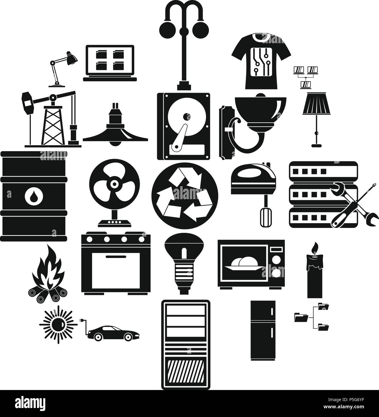 Transformer icons set, simple style Stock Vector Image & Art - Alamy