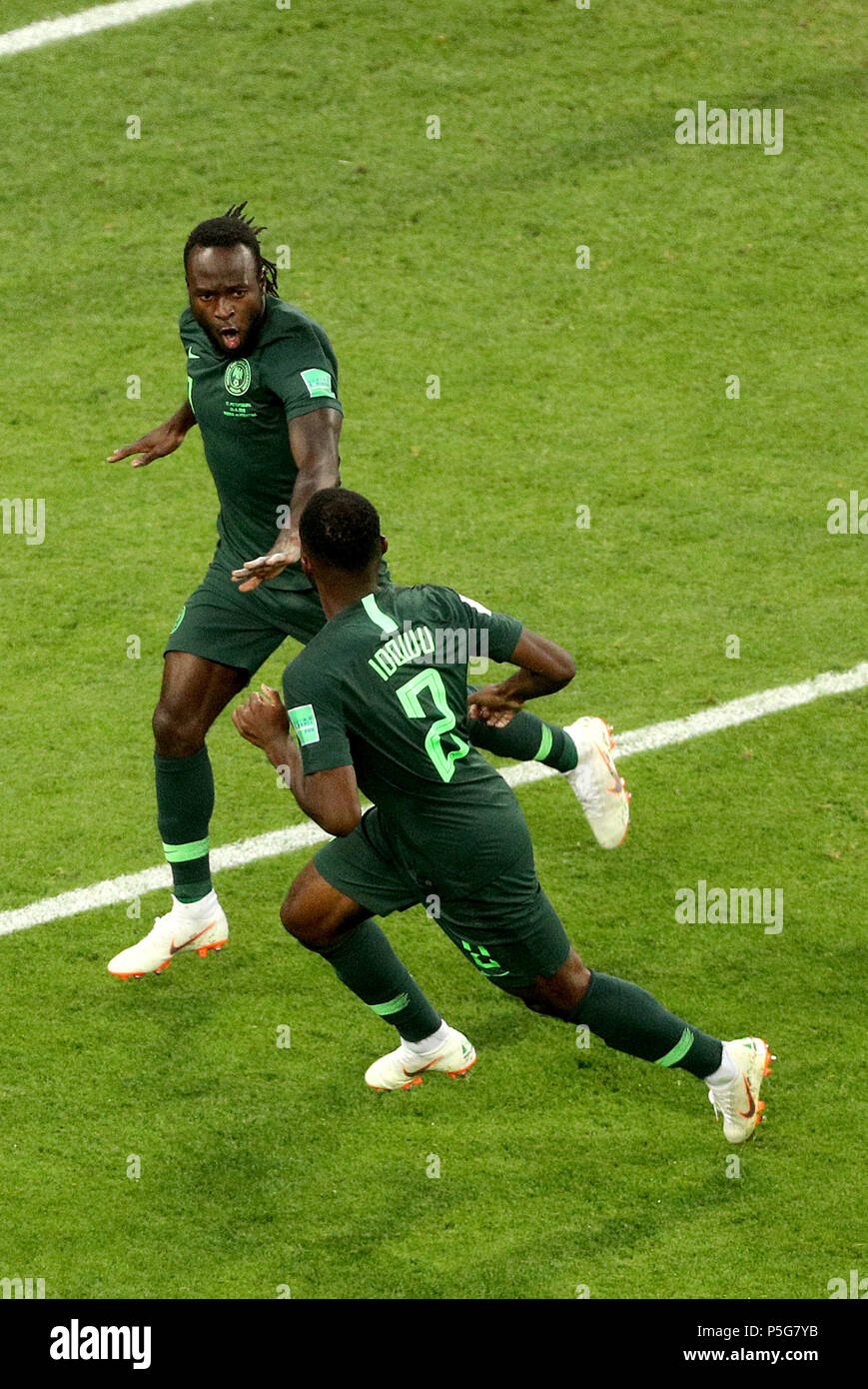 Nigerias victor moses celebrates scoring hi-res stock photography and ...