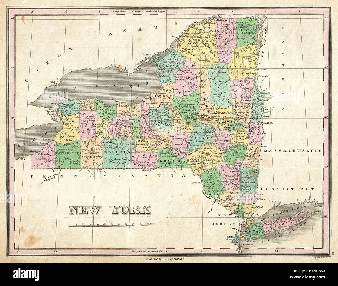Map of new york 1827 hi-res stock photography and images - Alamy