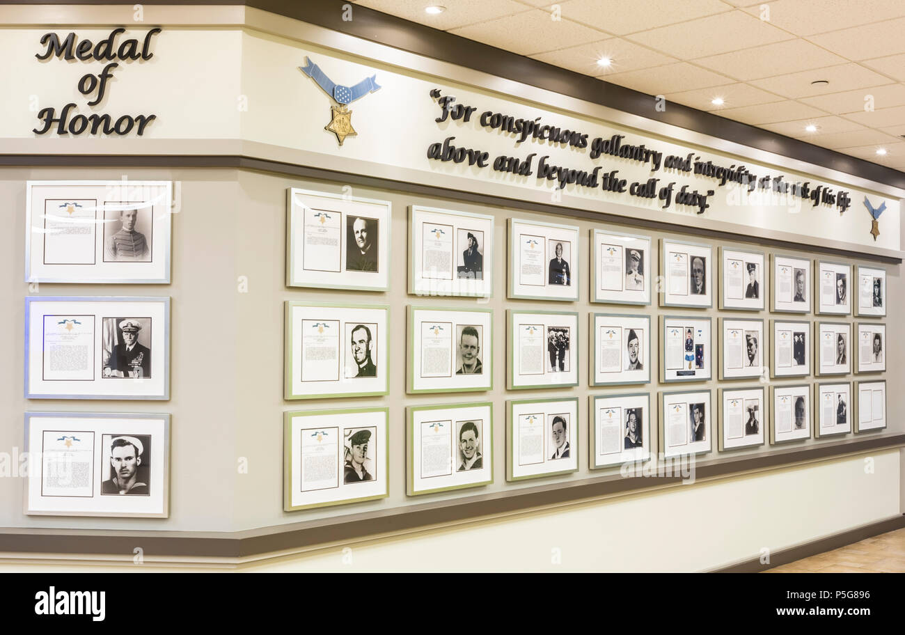 medal of honor display, navy hospital, san diego Stock Photo - Alamy