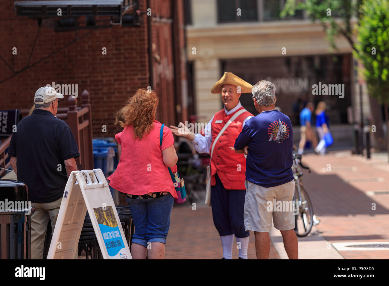 Lancaster, PA, USA - June 25, 2018: In downtown Lancaster City, a ...