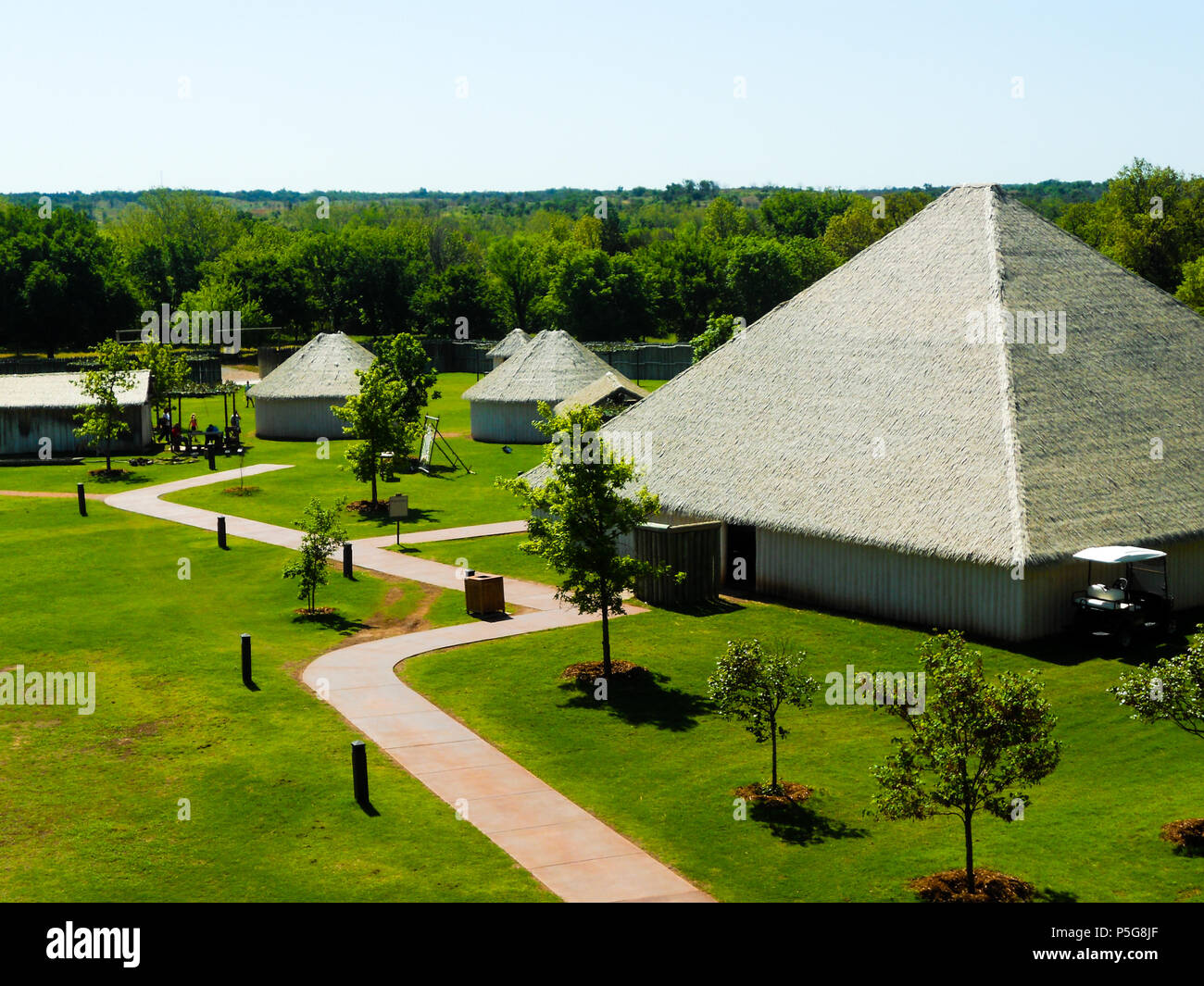 Chickasaw Living Village with council house, summer house and winter ...