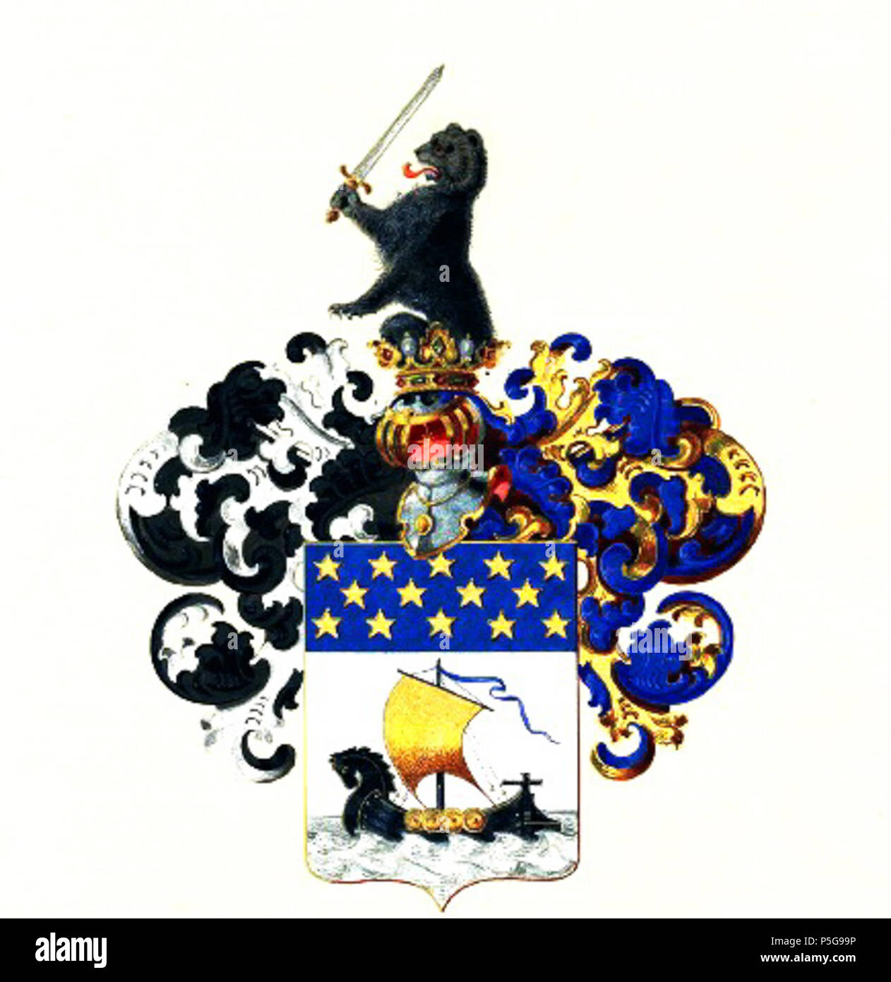 N/A. : English: Coat of Arms of family Bark . 1917. Unknown 170 RU COA ...