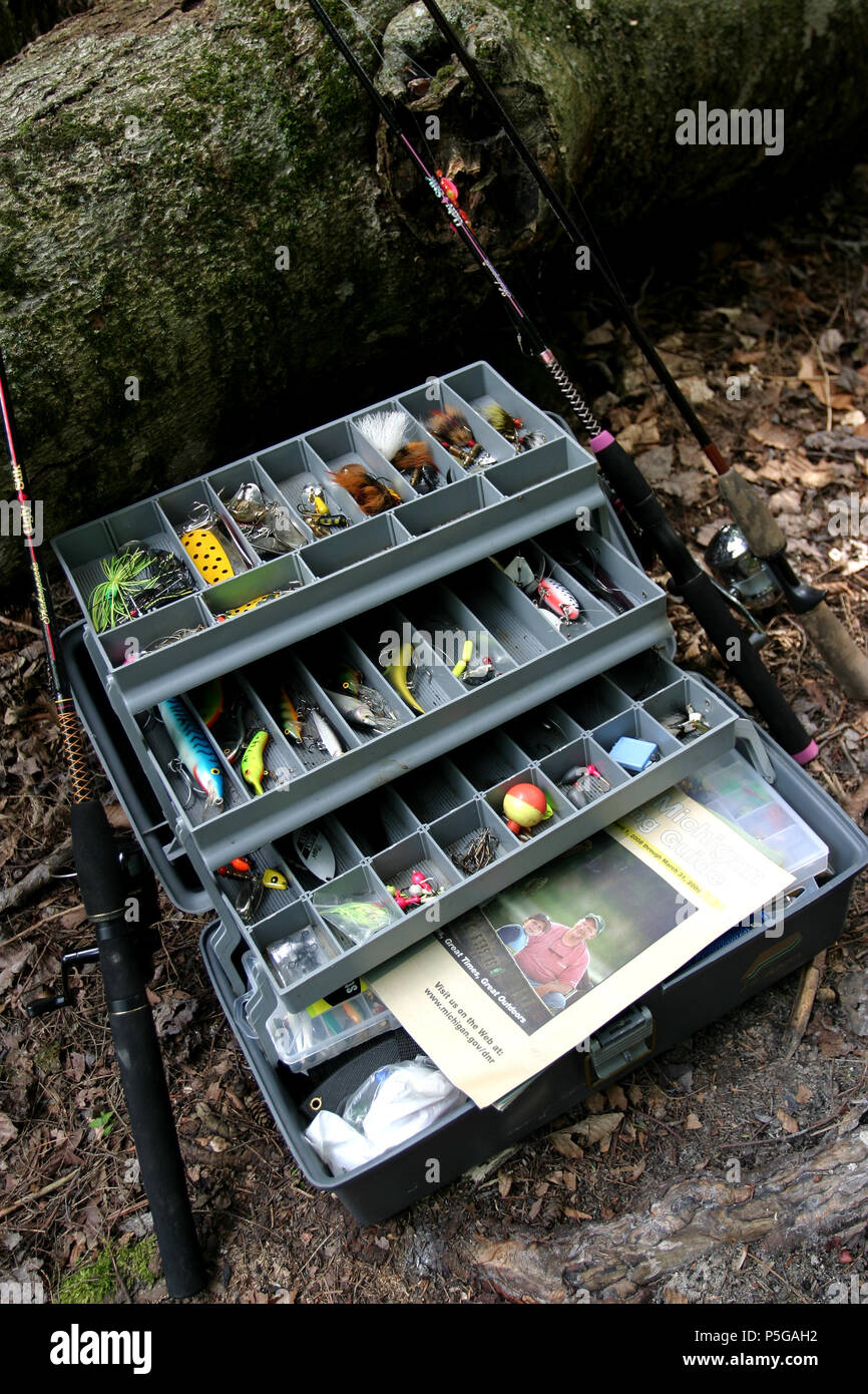 Tackle Box Ready for a Fishing Trip Stock Photo - Alamy