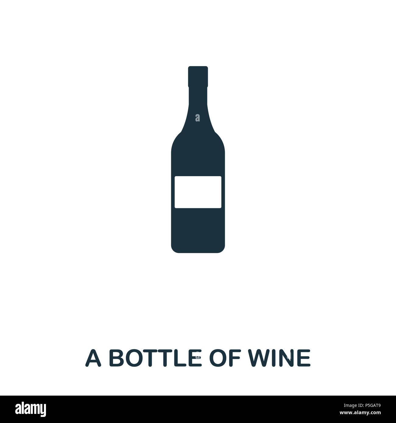 Bottle Of Wine icon. Line style icon design. UI. Illustration of bottle ...