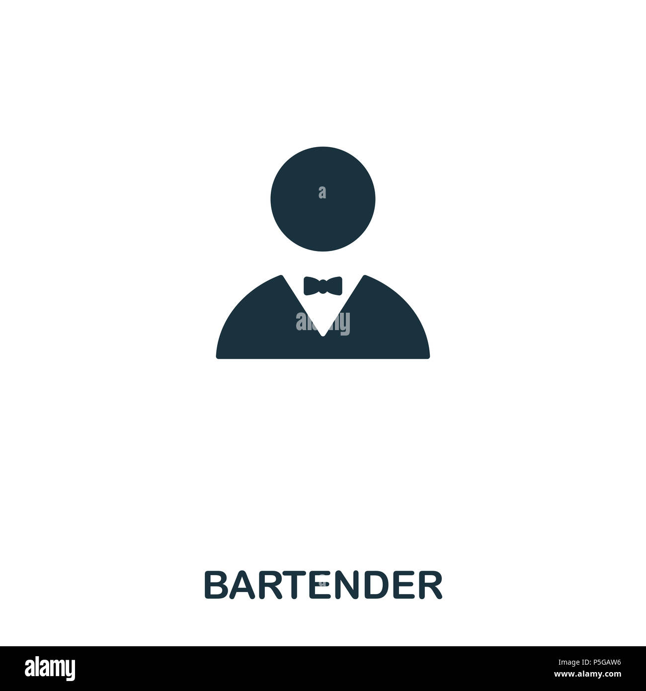 Bartender icon. Line style icon design. UI. Illustration of bartender ...