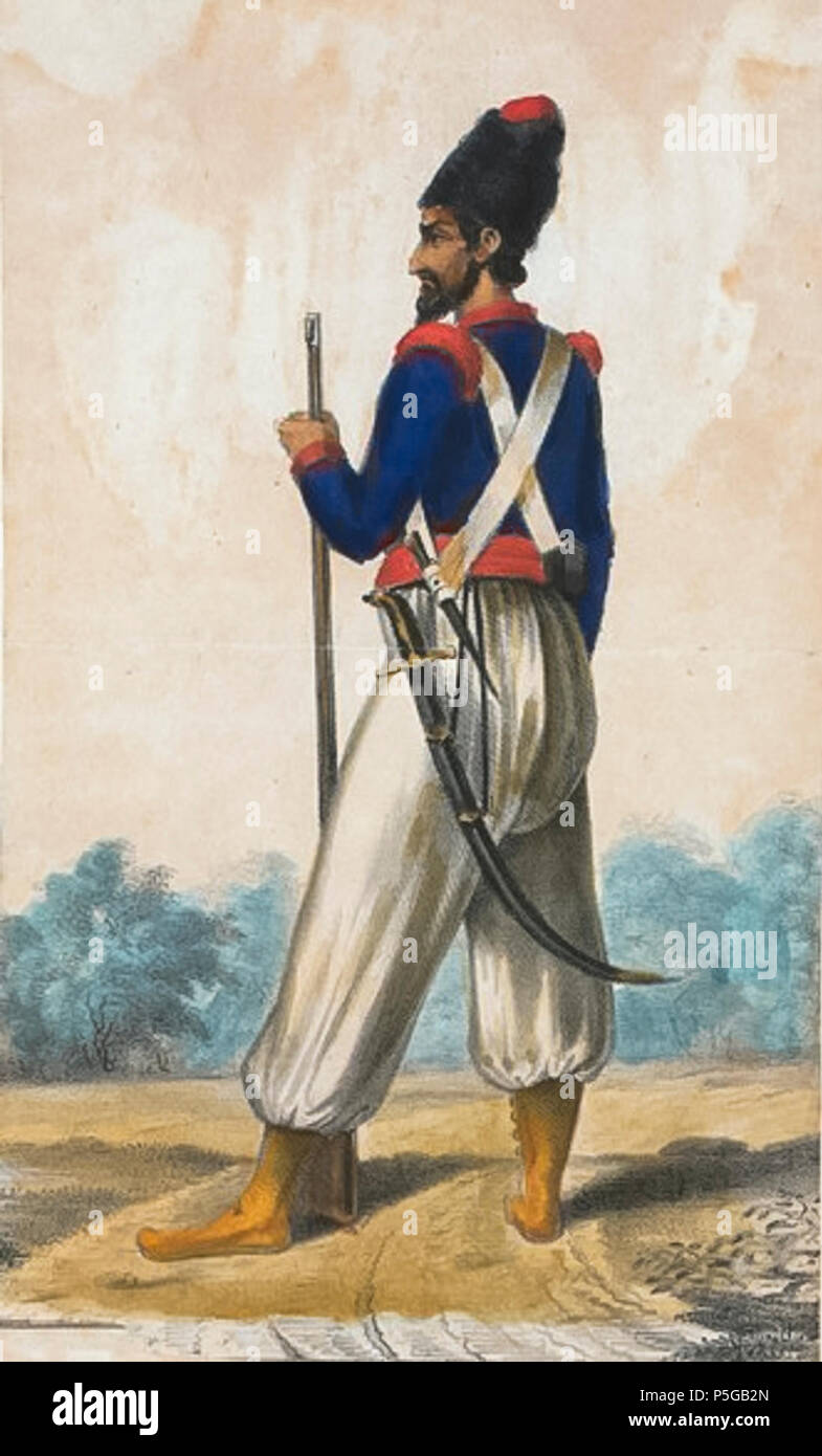 1830 Persian Soldier Stock Photo - Alamy